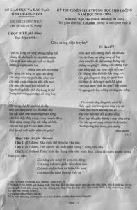 (MS299) Đề thi chính thức môn Ngữ Văn vào 10 tỉnh Quảng Ninh 2025 (đọc hiểu Giấc mộng diệu huyền ...